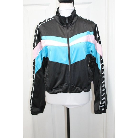 Kappa | Jackets & Coats | Kappa Women Front Zip Logo Trim Track Jacket ...